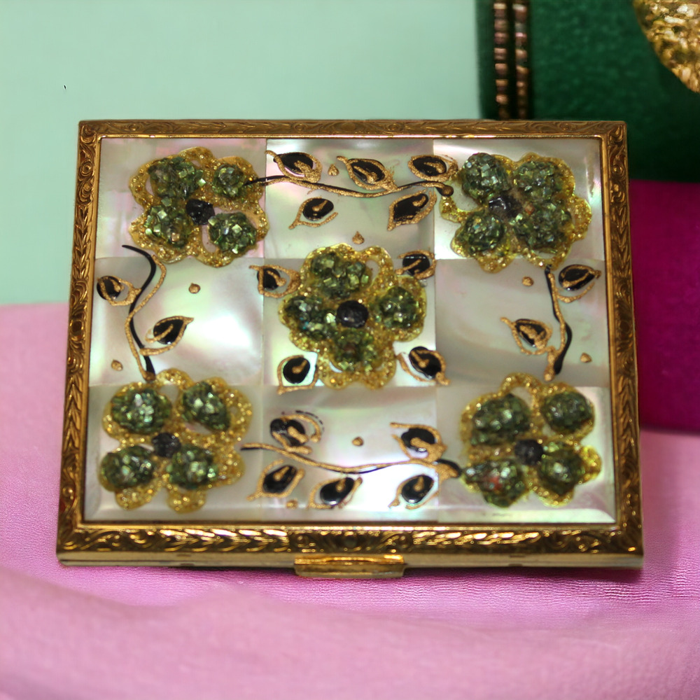 Vintage 1940s Elgin American Beauty Compact Mother Of… - Gem